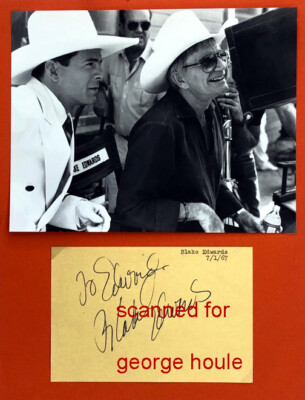 BLAKE EDWARDS - SIGNED - PINK PANTHER - PETER SELLERS - JULIE ANDREWS ...