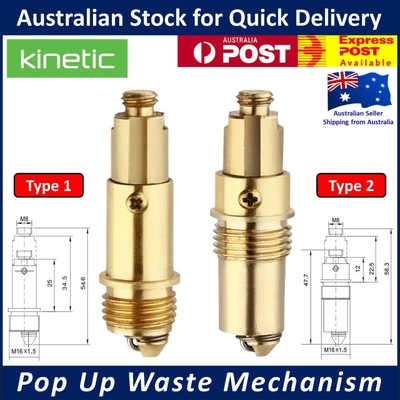 Kinetic Pop Up Waste Mechanism - Plug Basin Sink Bath Drain Valve | eBay