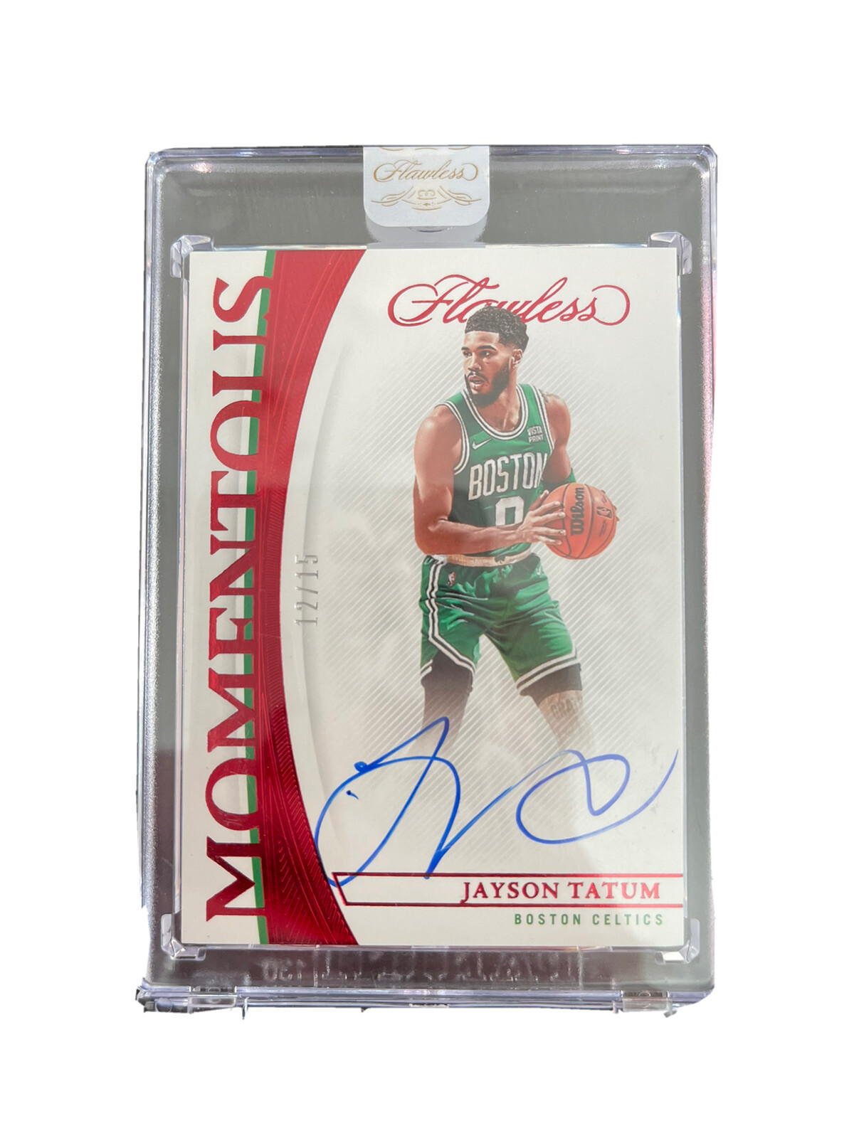 Jayson Tatum Boston Celtics Numbers 12/15 Panini Flawless Momentous ...