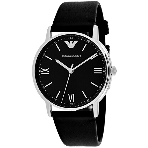 Emporio Armani Men's AR11013 Black Leather Quartz Dress Watch for sale ...