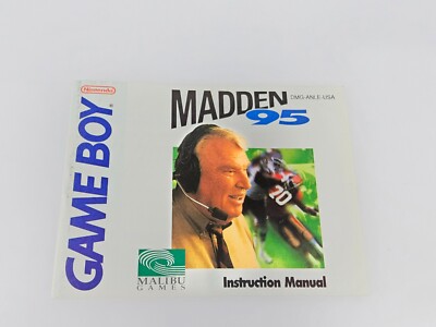Nintendo Gameboy Madden 95 - Manual Only | eBay
