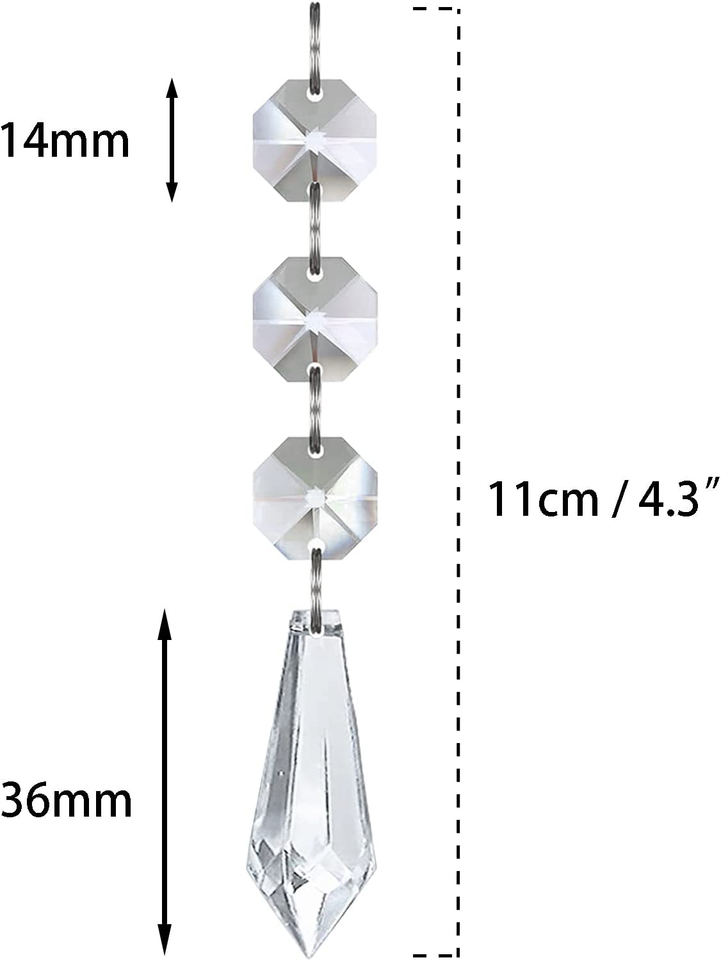 Hanging Crystals 30-Pack Centerpieces Decorations Garland Chandelier ...