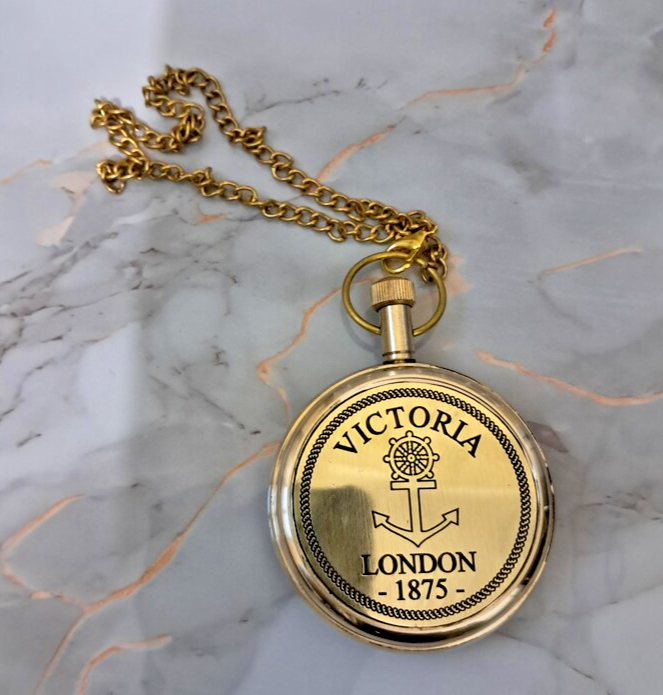 Antique Victorian Brass Pocket Watch 1875 – Vintage Collectible ...