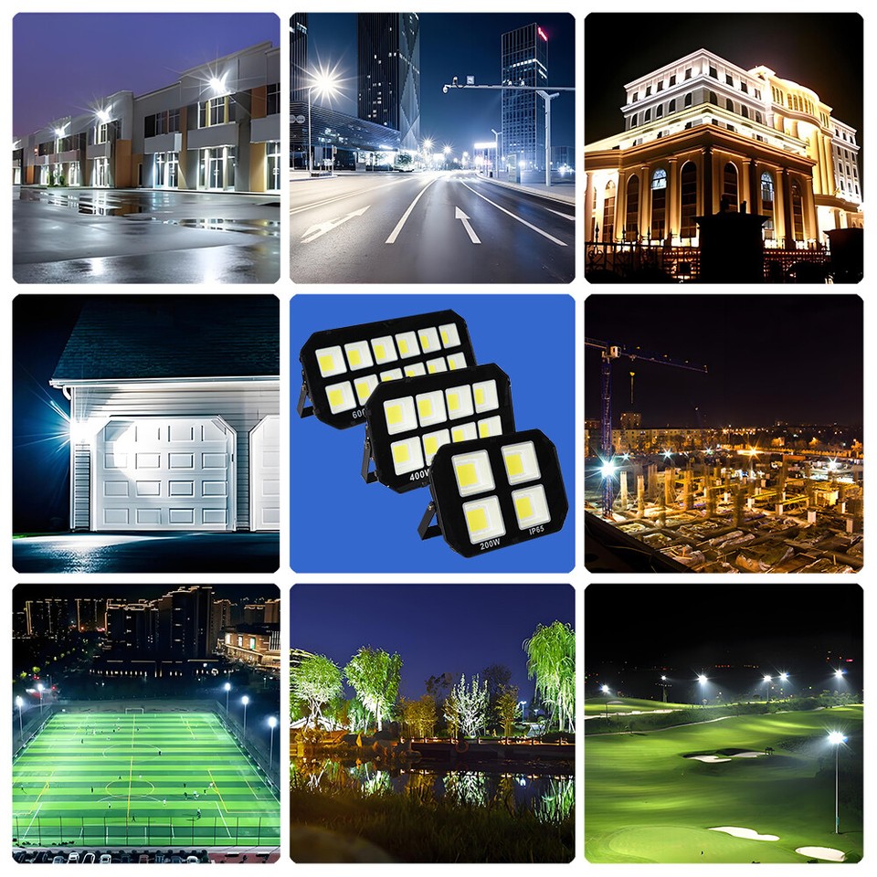 2 Pack 200 Watt Outdoor Led Floodlight 20000Lm 6500K Cold White IP65 ...