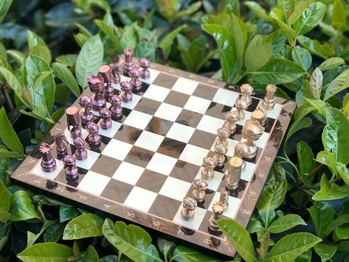 Skull Chess Set - 3D Chess Pieces - Death Head Figures - Handmade Chess ...