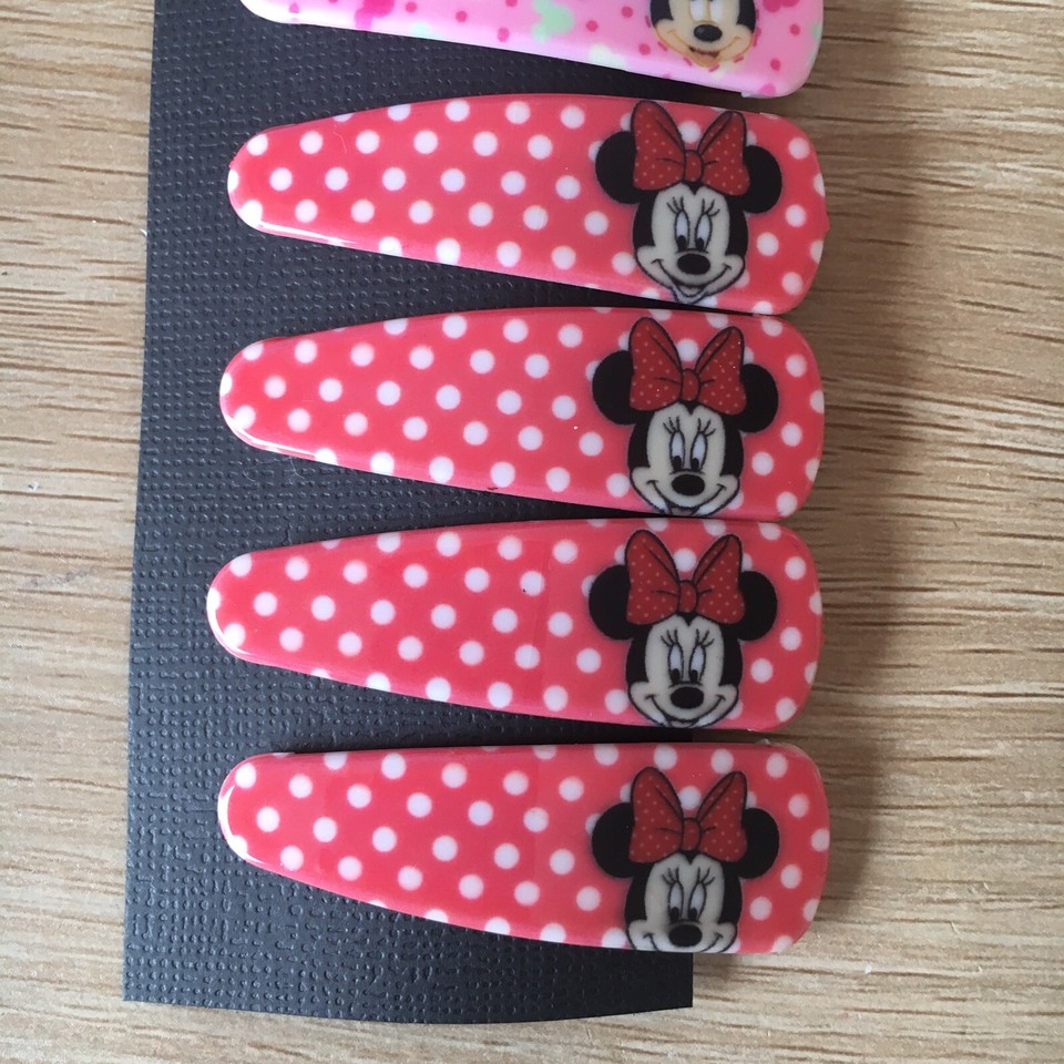 Girls 4 Pairs Wafer Minnie Mouse Disney Hair Clips Hair Pins, Hair ...