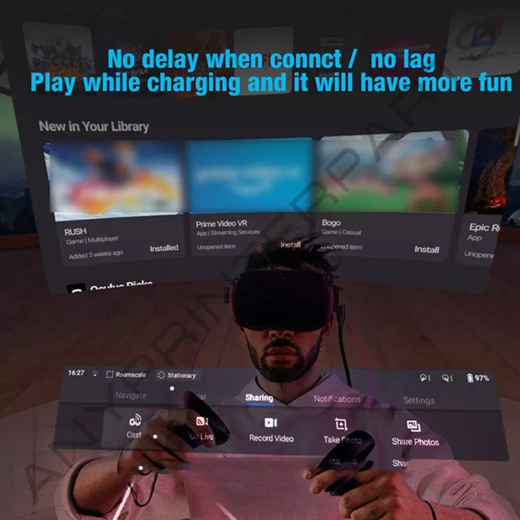 Sonilco Link Cable for Oculus Quest 2 USB 3.2 Gen 1 Quick Charge VR ...