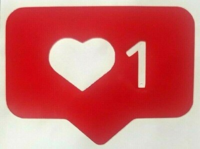 IG Like Heart Button Sticker Vinyl Decal Choose Size/Color Instagram | eBay