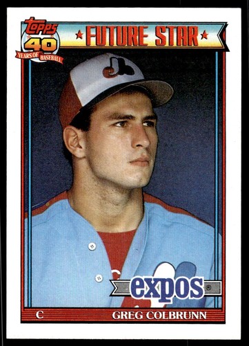 1991 Topps Baseball Card Greg Colbrunn Rookie Montreal Expos #91 | eBay