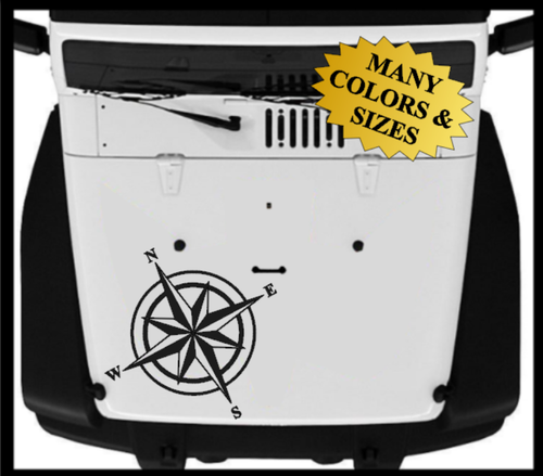 Hood Compass Rose for Jeep Wrangler JK TJ YJ Vinyl Decal Sticker | eBay