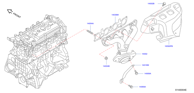 Genuine Nissan OE Manifold-Intake 14001-ET00B for sale online | eBay