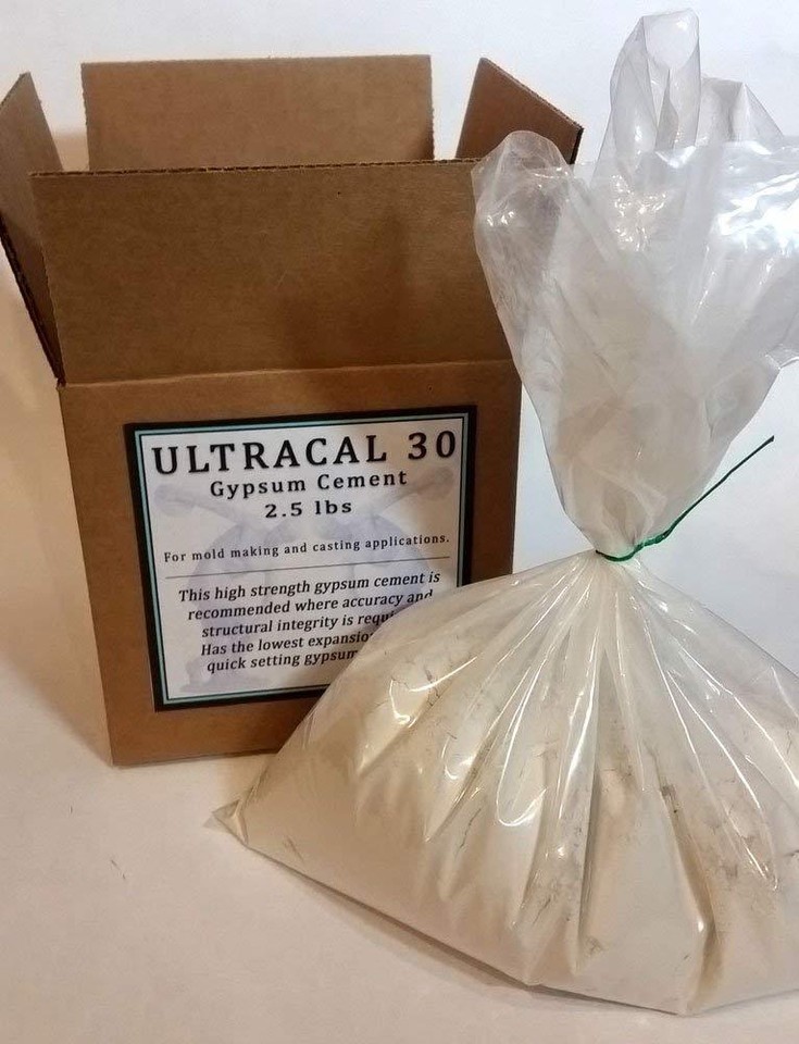2.5 lbs ULTRACAL 30 Gypsum Cement - Plaster - For Mold Making and ...