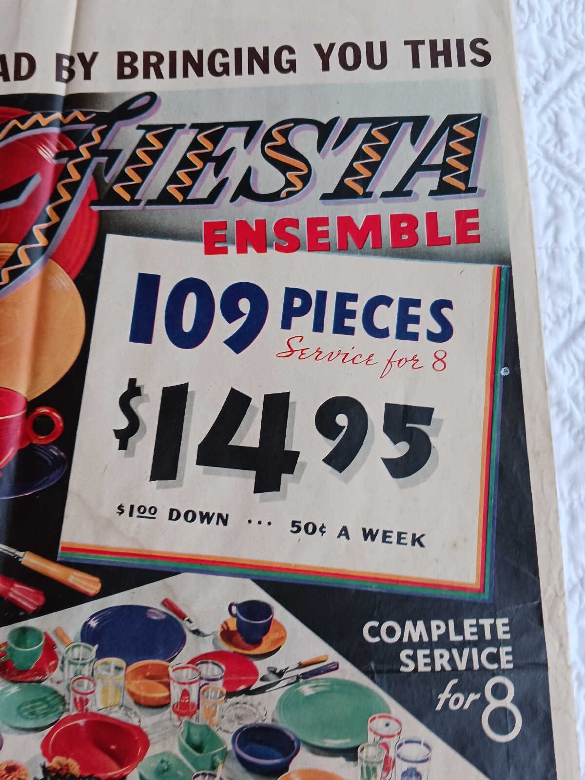 RARE Original 1939 Fiesta Ensemble Full Newspaper Ad Ephemera ...