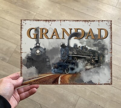Personalised Steam Train Metal Sign Man cave A4 Size Approx. | eBay UK