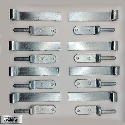 8x Straight Hinge & Gudgeon Pin Set ZP Trailer Truck Tipper Tailgate ...