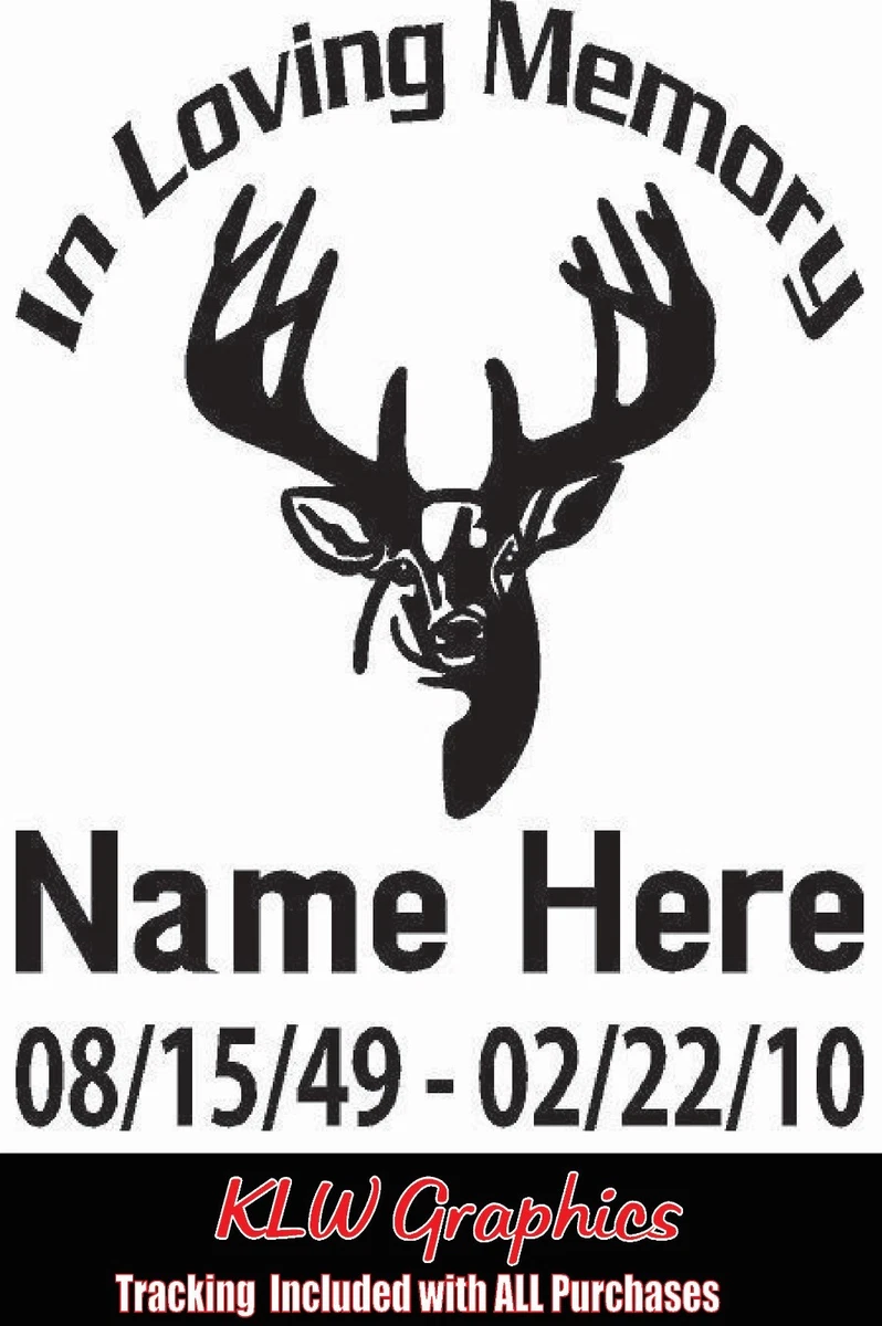 In Loving Memory Deer Decals