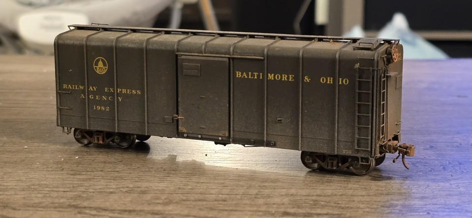 HO Scale Weathered ExactRail M-53 Wagontop Box Car B&O #1982 | eBay