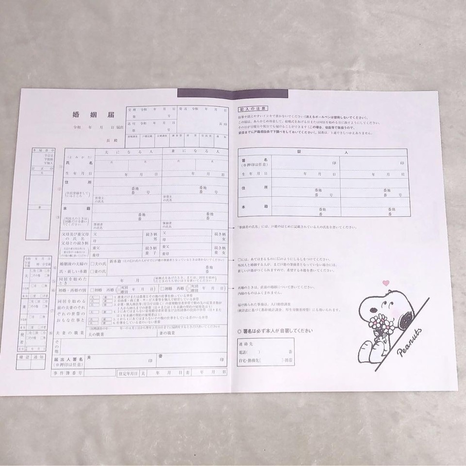 ☆New, unused☆ Snoopy PEANUTS wedding registration set of 4 Zexy | eBay