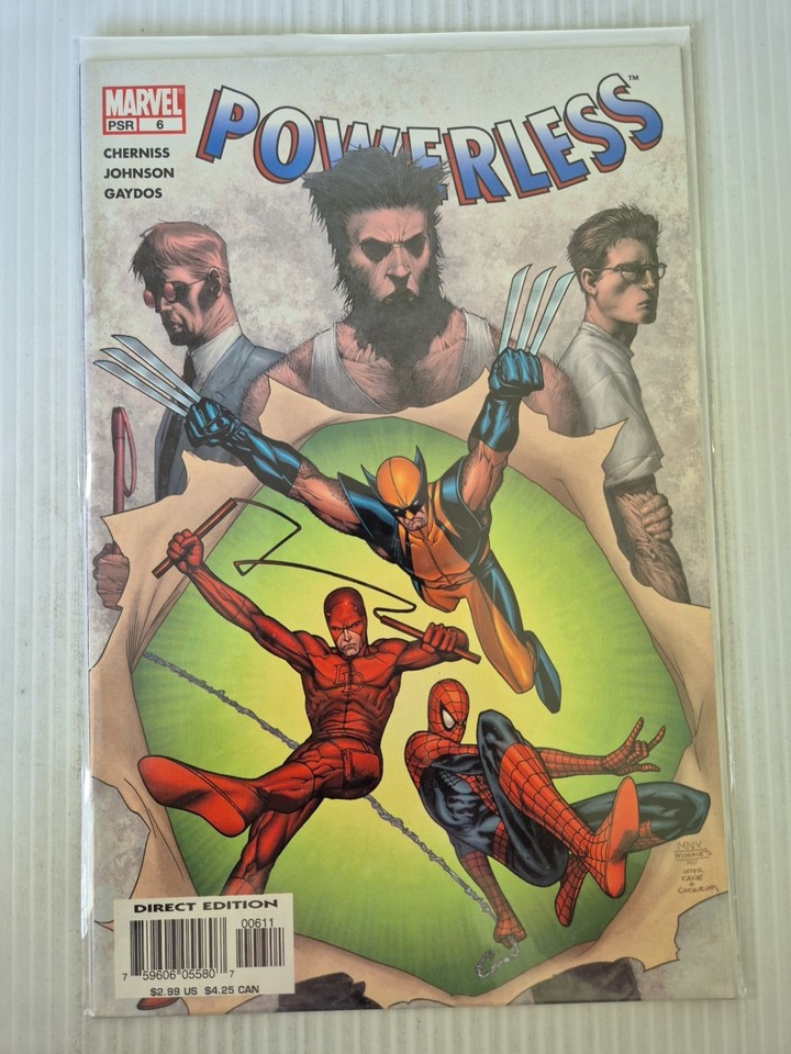 Powerless #6 Wolverine Spider Man Daredevil 2004 Marvel Comics 9.2 NM | eBay Australia