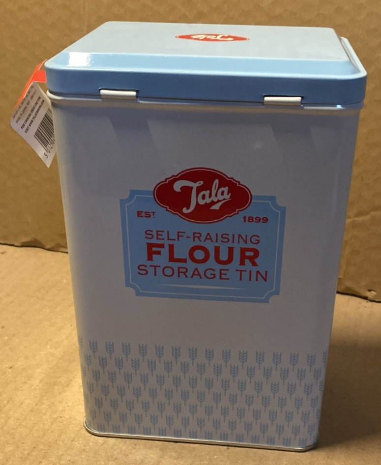 Tala Self Raising Flour Storage Tin Blue 2.19L 12x9x19cm Home Kitchen ...