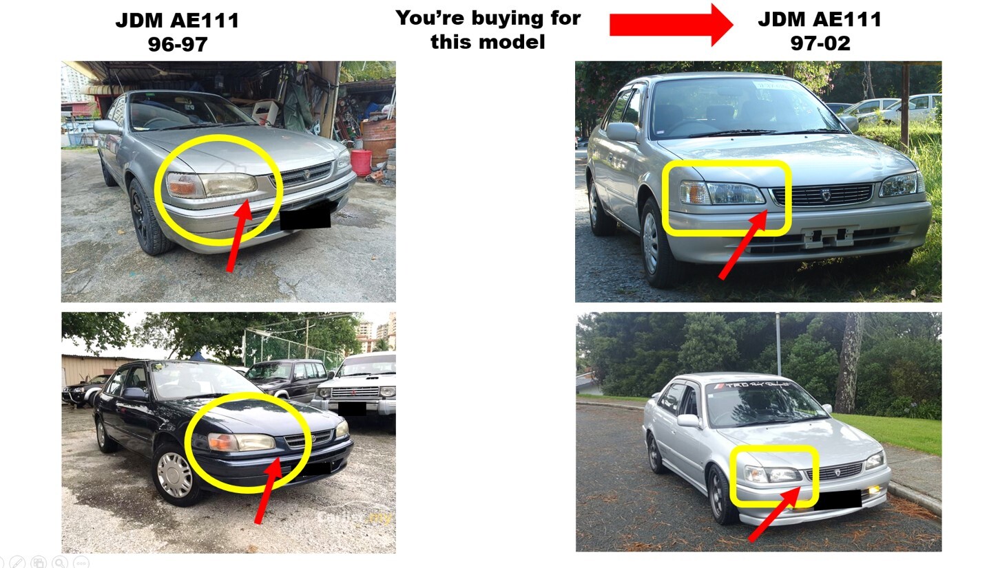 Front Right RHS Corner Light Lamp For Corolla AE110 AE111 JDM 1997-2002 ...