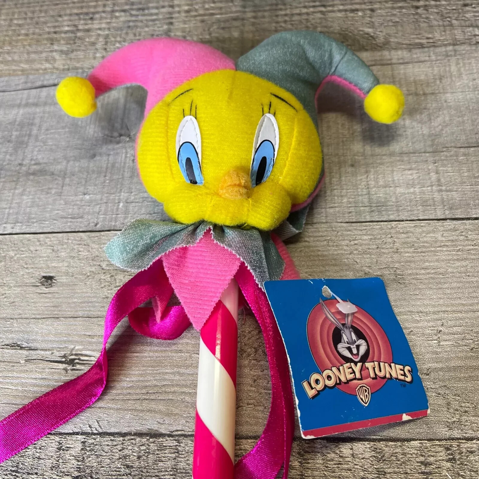 Looney Tunes Tweety Bird Jester Wand Stick Vintage Retro 1997 Warner ...