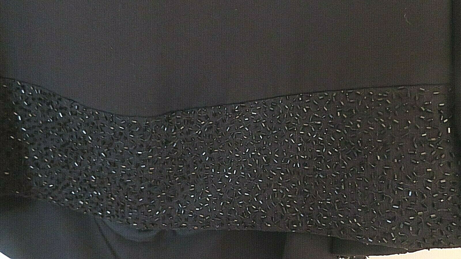 MARK HEISTER 100% Heavy Wt. Silk Crystal Hem & Cuffs Embossed Top ...