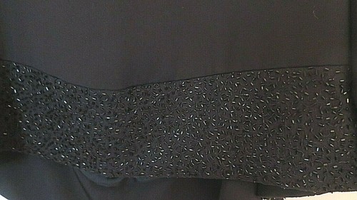 MARK HEISTER 100% Heavy Wt. Silk Crystal Hem & Cuffs Embossed Top ...