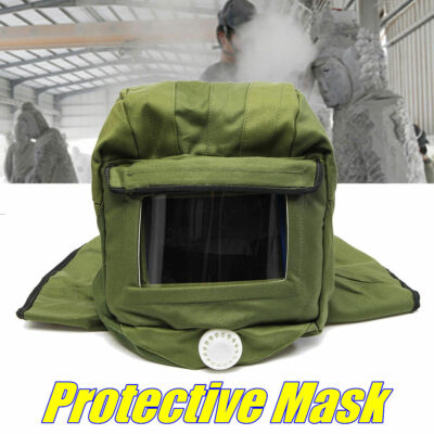 Sand Blasting Hood Blast Cap Anti Dust Wind Face Protector Sandblaster ...