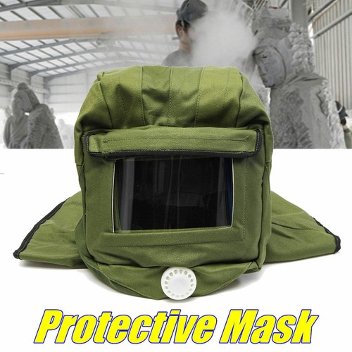Sand Blasting Hood Blast Cap Anti Dust Wind Face Protector Sandblaster ...