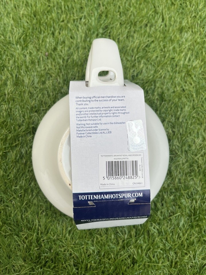 Official Tottenham Hotspur FC Breakfast Cereal Bowl And Spoon Brand New ...