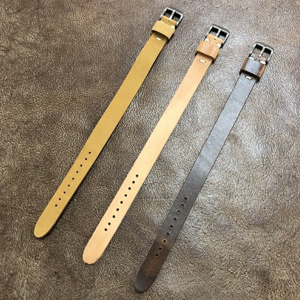 Size 12/14/16mm Handmade Vintage Leather Fixed Lug Watch Wrist Strap ...