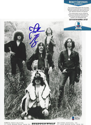 JOHN KAY - STEPPENWOLF BAND LEAD SINGER - SIGNED 8x10 PHOTO BECKETT COA ...