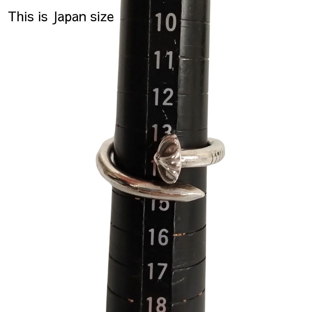CHROME HEARTS NAIL CROSS BALL Silver Nail Cross Ball Ring CHROME HEARTS NAIL CROSS BALL Silver Nail Cross Ball Ring