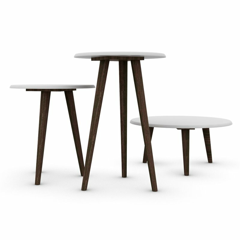 Manhattan Comfort Carmine 3 Piece Coffee Table Set in White | eBay