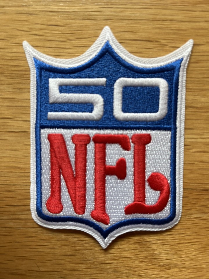 Lot 2 LG NFL 1969 NFL 50th Anniversary Patch Football Embroidered Iron ...