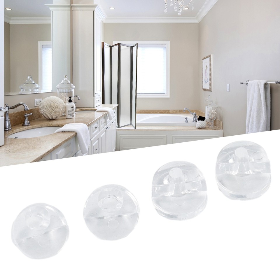 Mirror Wall Hanging Fixing Screws 4pcs Frameless Clips Glass Bracket ...