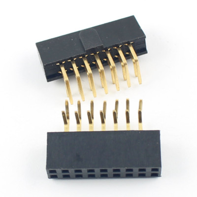 10Pcs 2.54mm Pitch 2x7 Pin 14 Pin Right Angle Female Header Strip ...