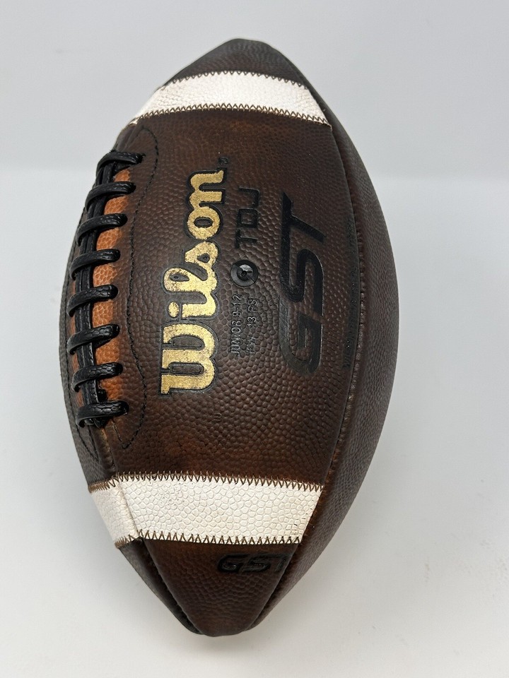 Wilson GST TDJ Junior Size Age 9-12 Leather Youth Football NEW GAME ...
