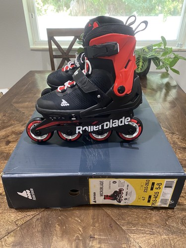 Rollerblade USA Microblade Boys Adjustable Fitness Inline Skate - Black ...