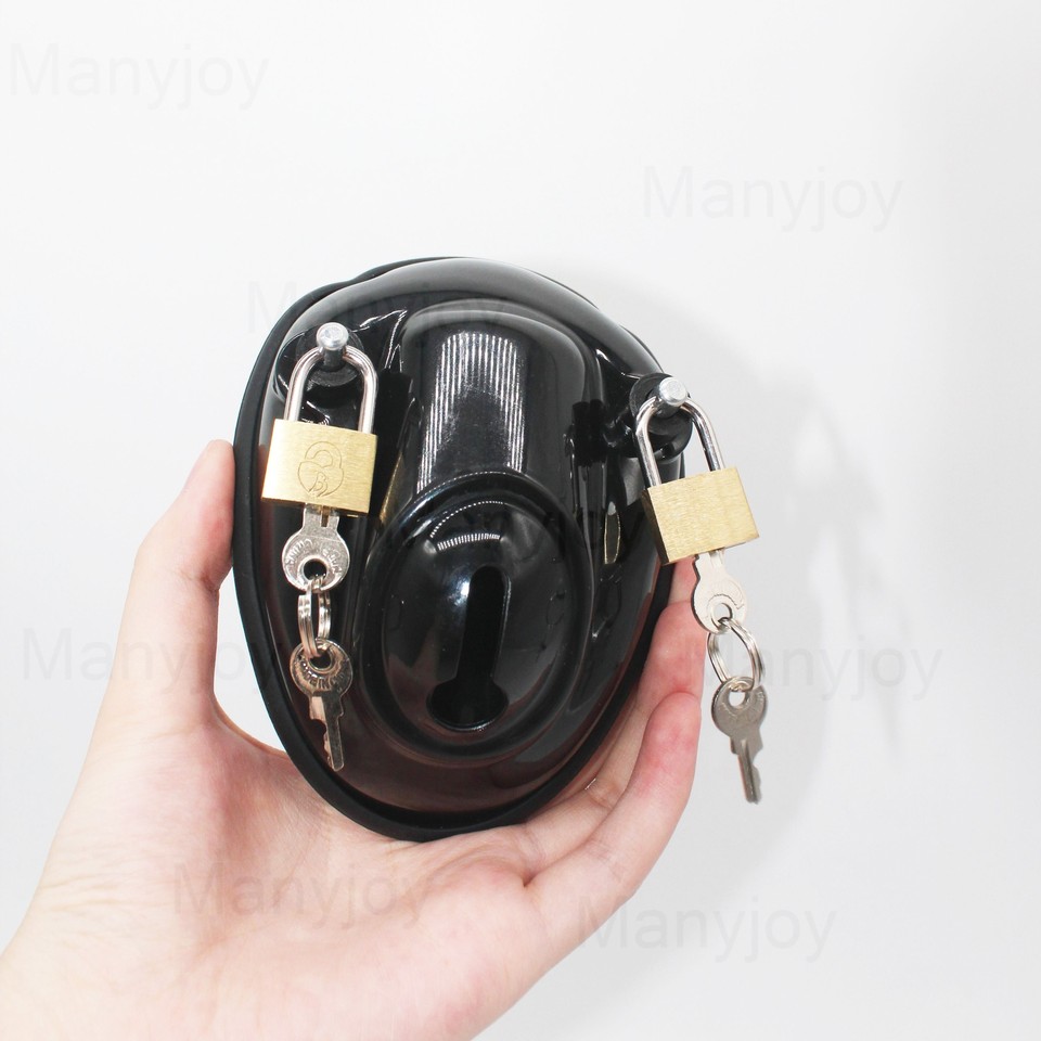 Male Fully Restraint Super Bowl Plastic Silicone Male Chastity Cage ...