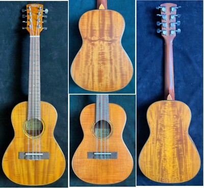 Alulu 8 String Solid curly Acacia Koa wood Tenor Ukulele BU982 BU983 | eBay
