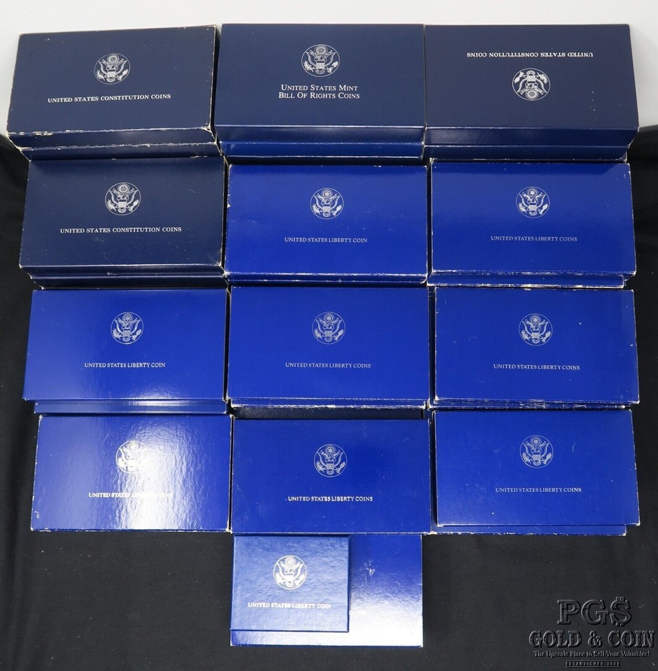 (85) Assorted Empty US Mint Boxes + COA's Mint and Proof 25359 | eBay