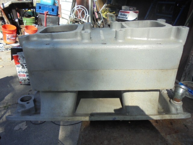 Aluminum Tunnel Ram Intake SBC Edelbrock TR1 BREADBOX IHRA NHRA RAT ROD ...