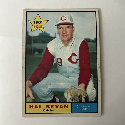 1961 Topps Baseball Hal Bevan Cincinnati Reds Rookie Card #456 | eBay