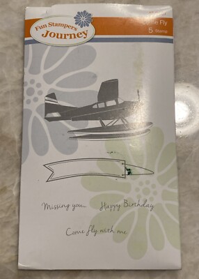 Fun Stampers Journey Come Fly Stamps Airplane New! | eBay