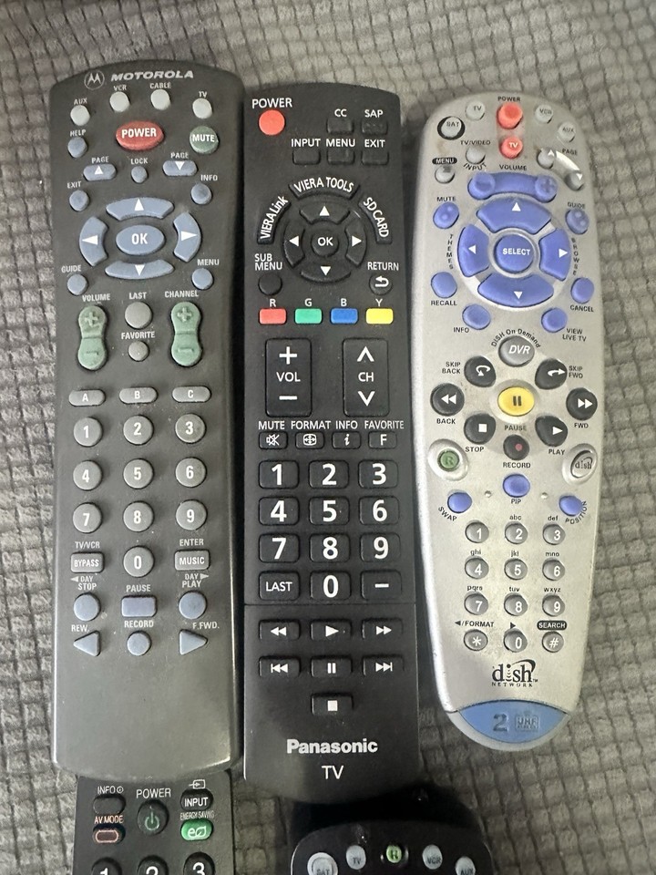 Vintage TV Remote Lot Dish LG Motorola Panasonic 5 Remote Controls | eBay