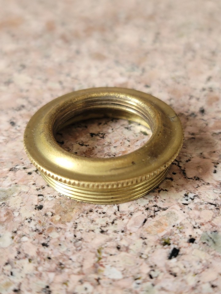 2 Brass #2 Collar To #1 Burner Oil Kerosene Lamp Adapter Reducer LOOK ...