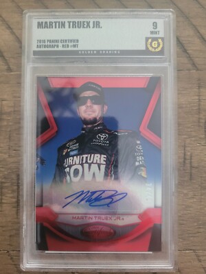 Martin Truex Jr. 2016 Panini Certified Autograph Red /49 Golden Grading ...