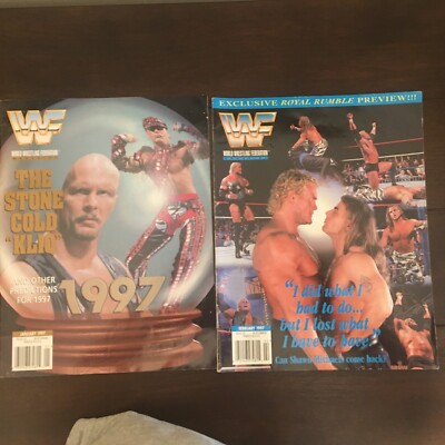 WWF Magazines January & February 1997 Editions. | eBay